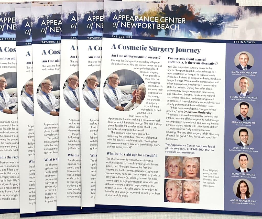 Appearance Center Inaugural Newsletter - Appearance Center of Newport Beach